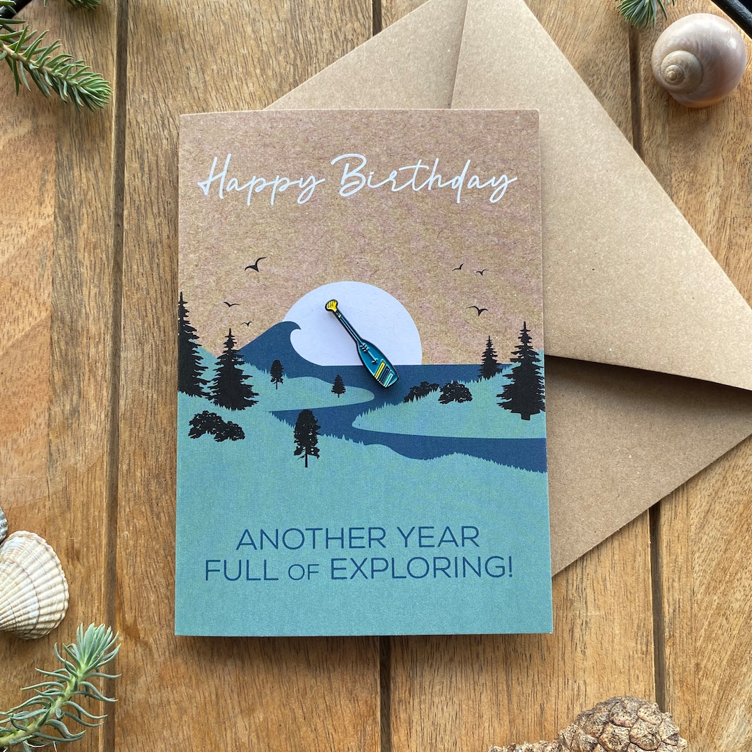 Adventure Birthday Card for Paddling Enthusiast With Keepsake Paddle ...