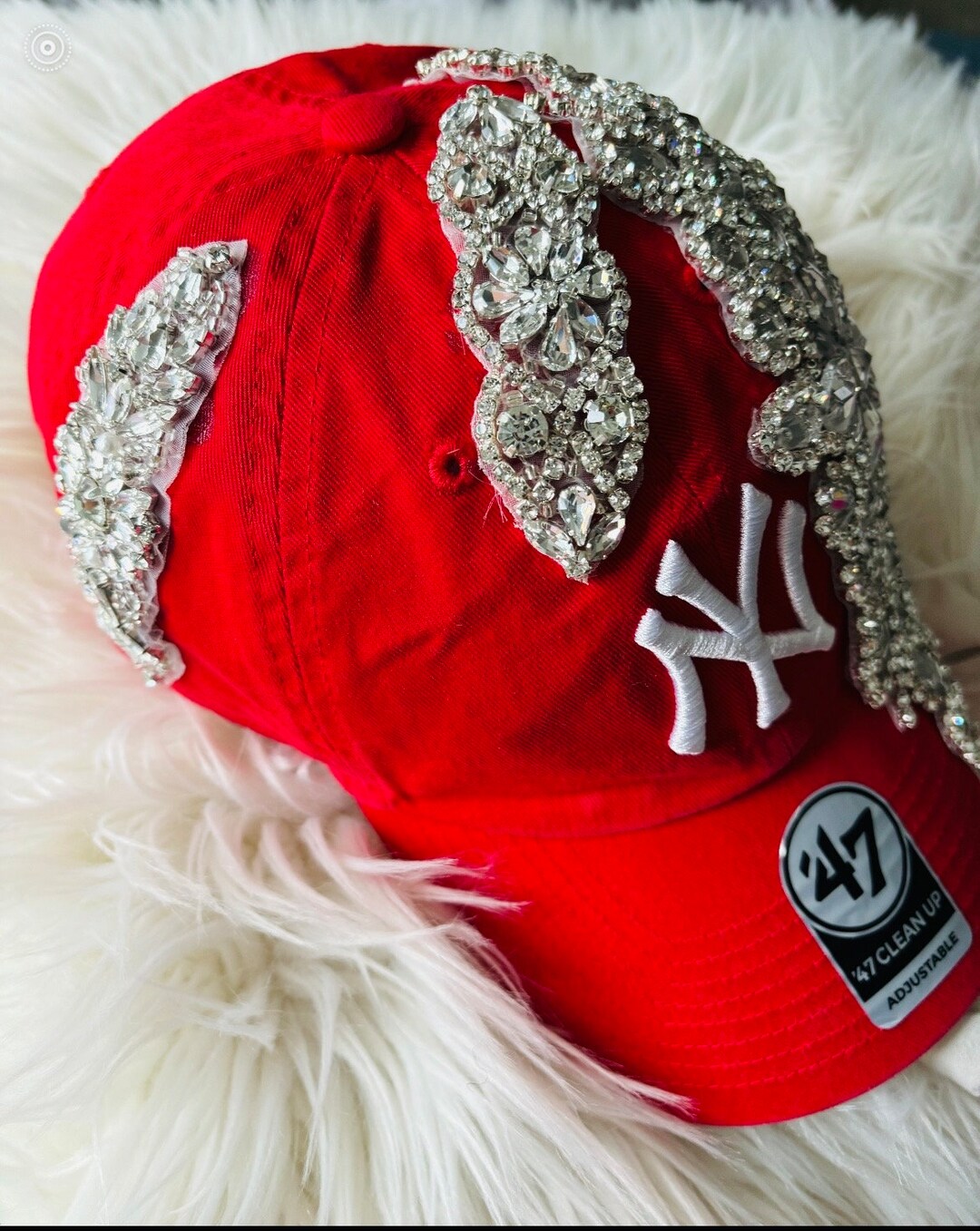 Red Crystal Ball Cap - Etsy