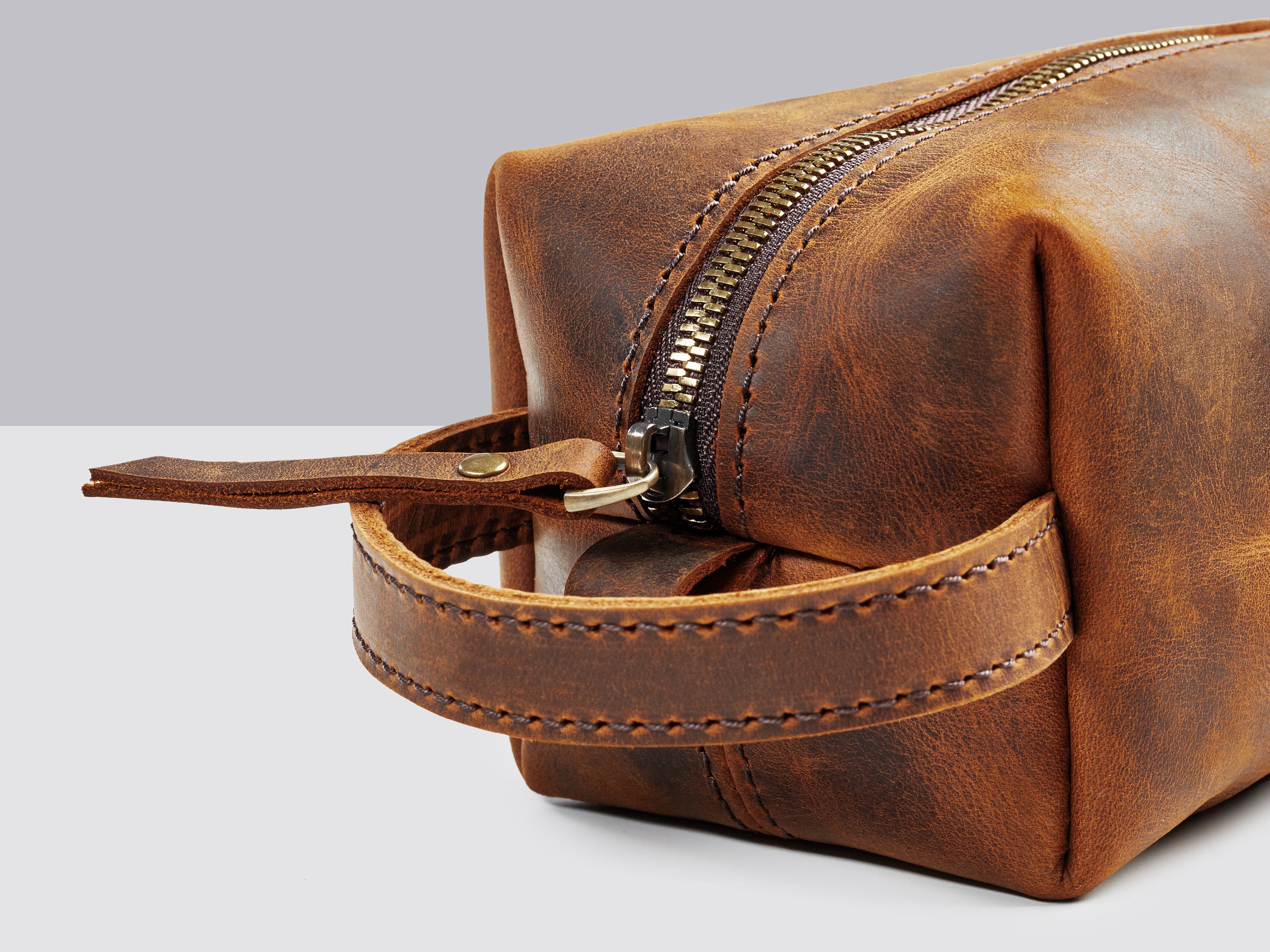 Leather Dopp Kit Bag, Mens Toiletry Bag Gift, Leather Travel Kit for ...