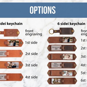 Jewish Star Leather Keychain With Personalization, Engraved Leather ...