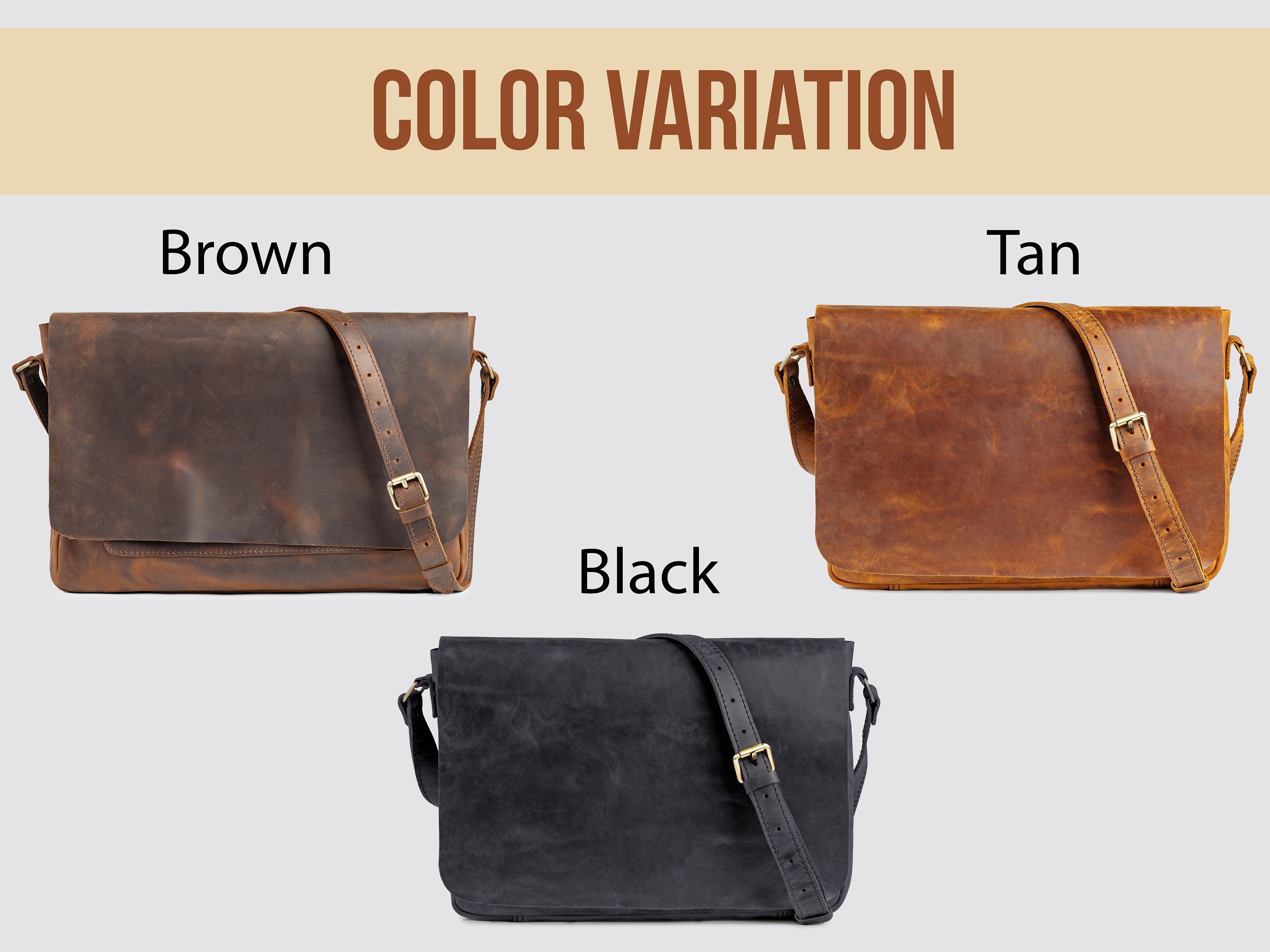 Mens Leather Briefcase, Messenger Bag for Laptop, Laptop Shoulder Bag ...