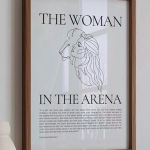Woman in the Arena, Feminist Print, Female Empowerment, Feminine Decor ...