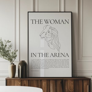 Woman in the Arena, Feminist Print, Female Empowerment, Feminine Decor ...