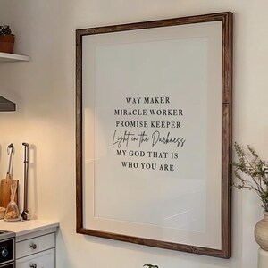 Waymaker, Digital Download, Christian Song Wall Art, Faith, Jesus ...