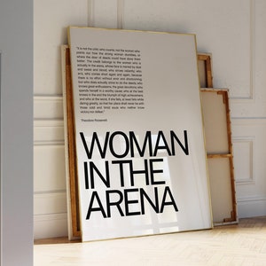 Woman in the Arena Printable, Feminist Print, Female Empowerment ...