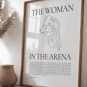 Woman in the Arena, Feminist Print, Female Empowerment, Feminine Decor ...
