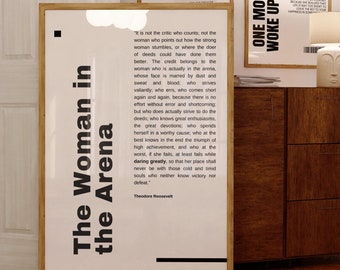 Woman in the Arena, Feminist Print, Female Empowerment, Feminine Decor ...