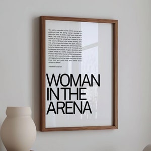 Woman in the Arena Printable, Feminist Print, Female Empowerment ...