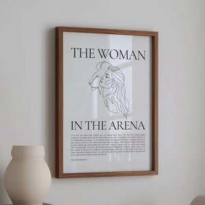 Woman in the Arena, Feminist Print, Female Empowerment, Feminine Decor ...