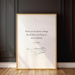 Better Things Ahead C.S. Lewis, Book Page Wall Art, Literary Art, CS ...