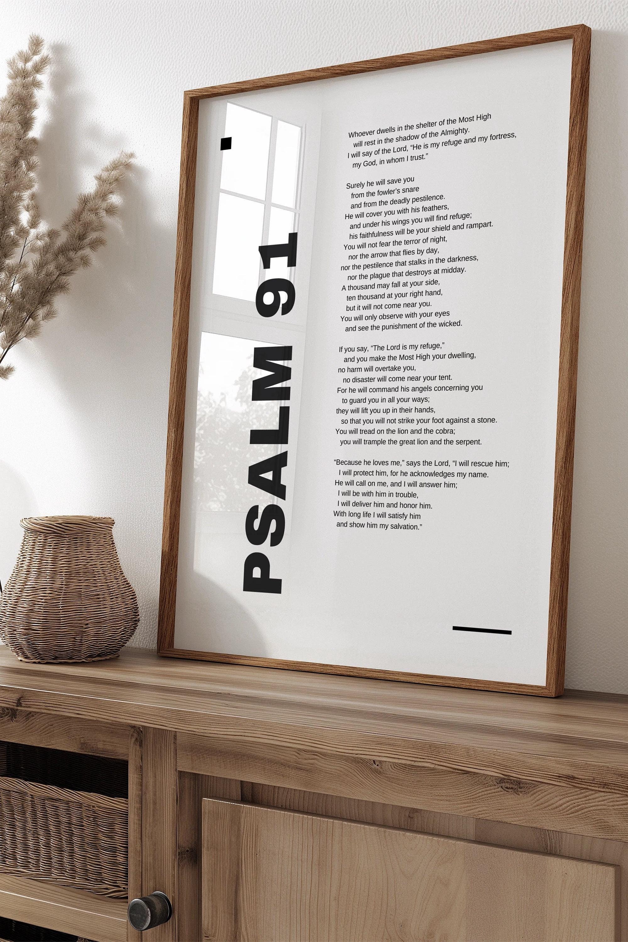 Psalm 91 Digital Download, Bible Wall Art,christian Faith,christian ...