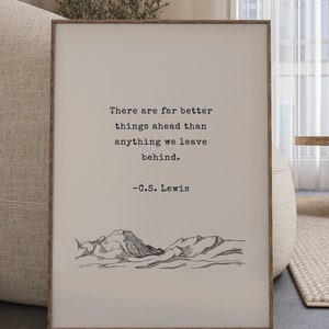 Better Things Ahead C.S. Lewis, Book Page Wall Art, Literary Art, CS ...