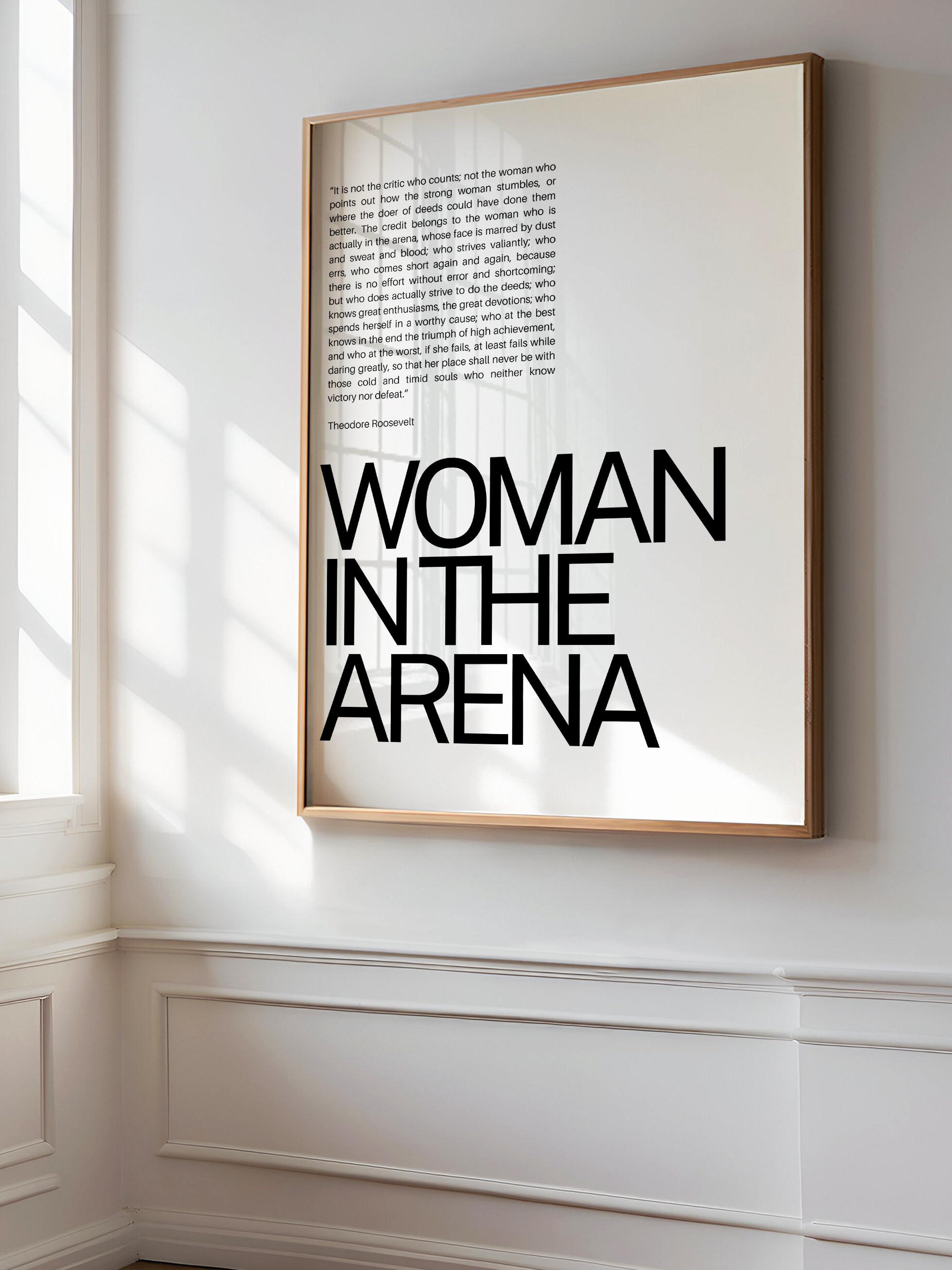 Woman in the Arena Printable, Feminist Print, Female Empowerment ...