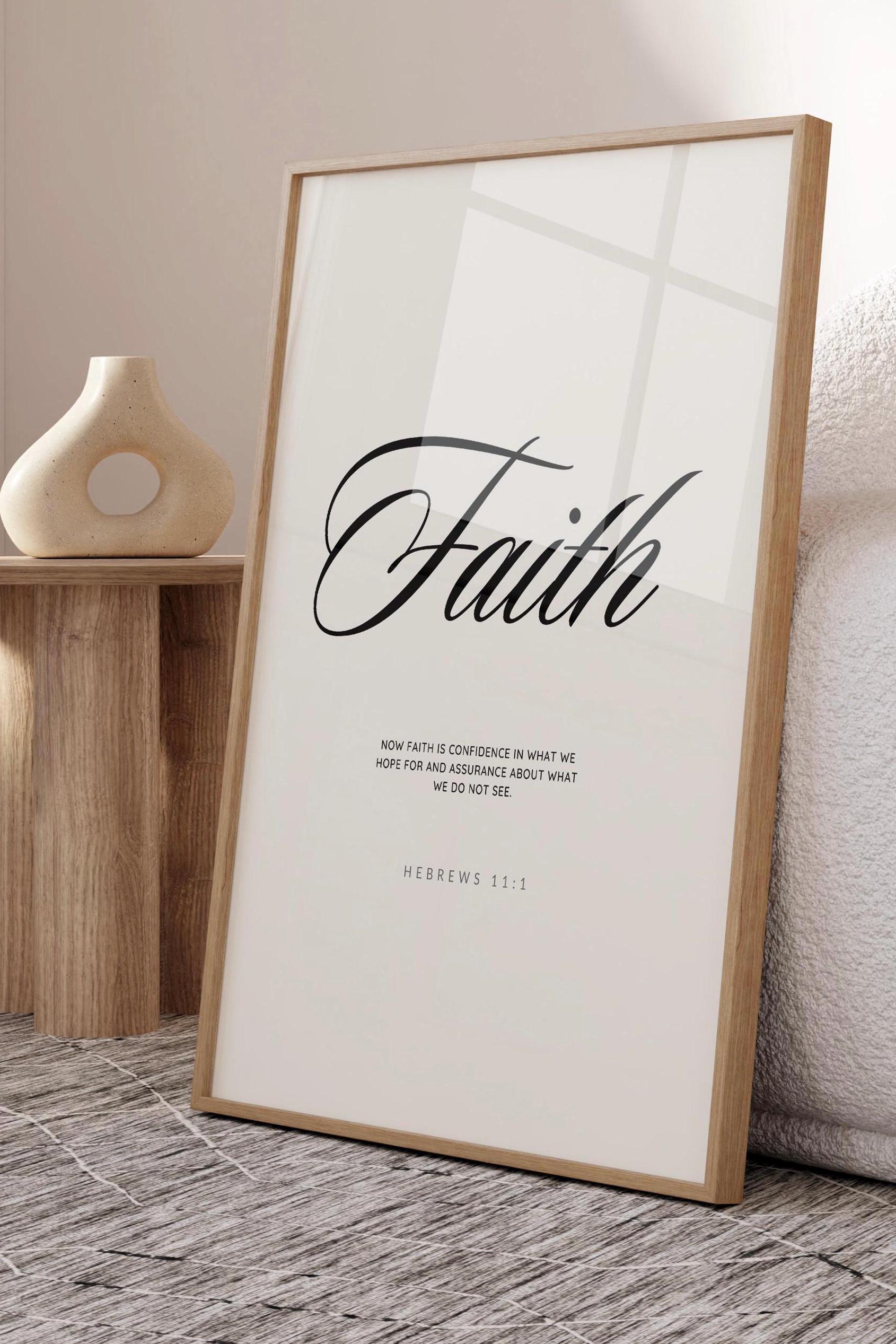 Faith Hope Love Scripture Prints: Modern Christian Wall Art (digital ...