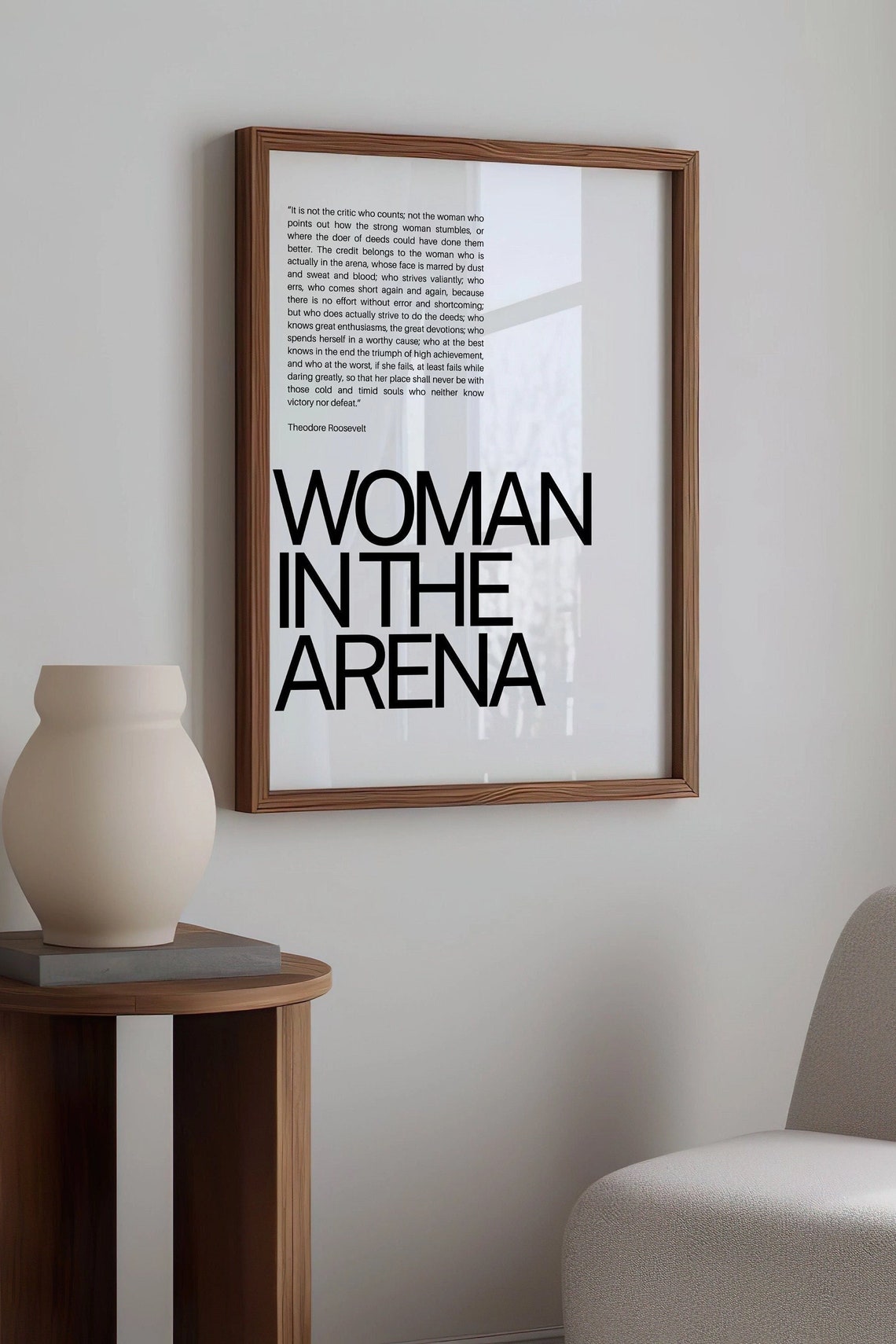 Woman in the Arena Printable, Feminist Print, Female Empowerment ...