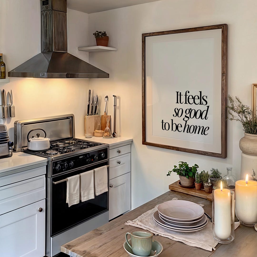 It Feels so Good to Be Home Print: Trendy Typography Wall Art (digital ...