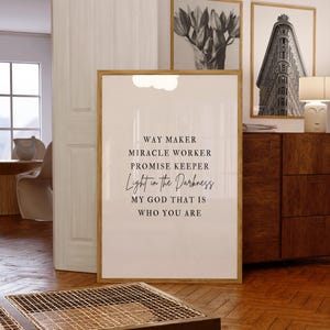 Waymaker, Digital Download, Christian Song Wall Art, Faith, Jesus ...