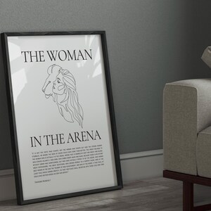 Woman in the Arena, Feminist Print, Female Empowerment, Feminine Decor ...