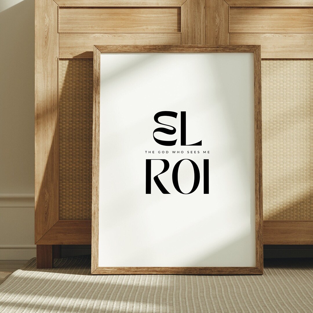 El Roi Printable, Jehovah Names of God, Bible Wall Art, Hebrew Names of ...