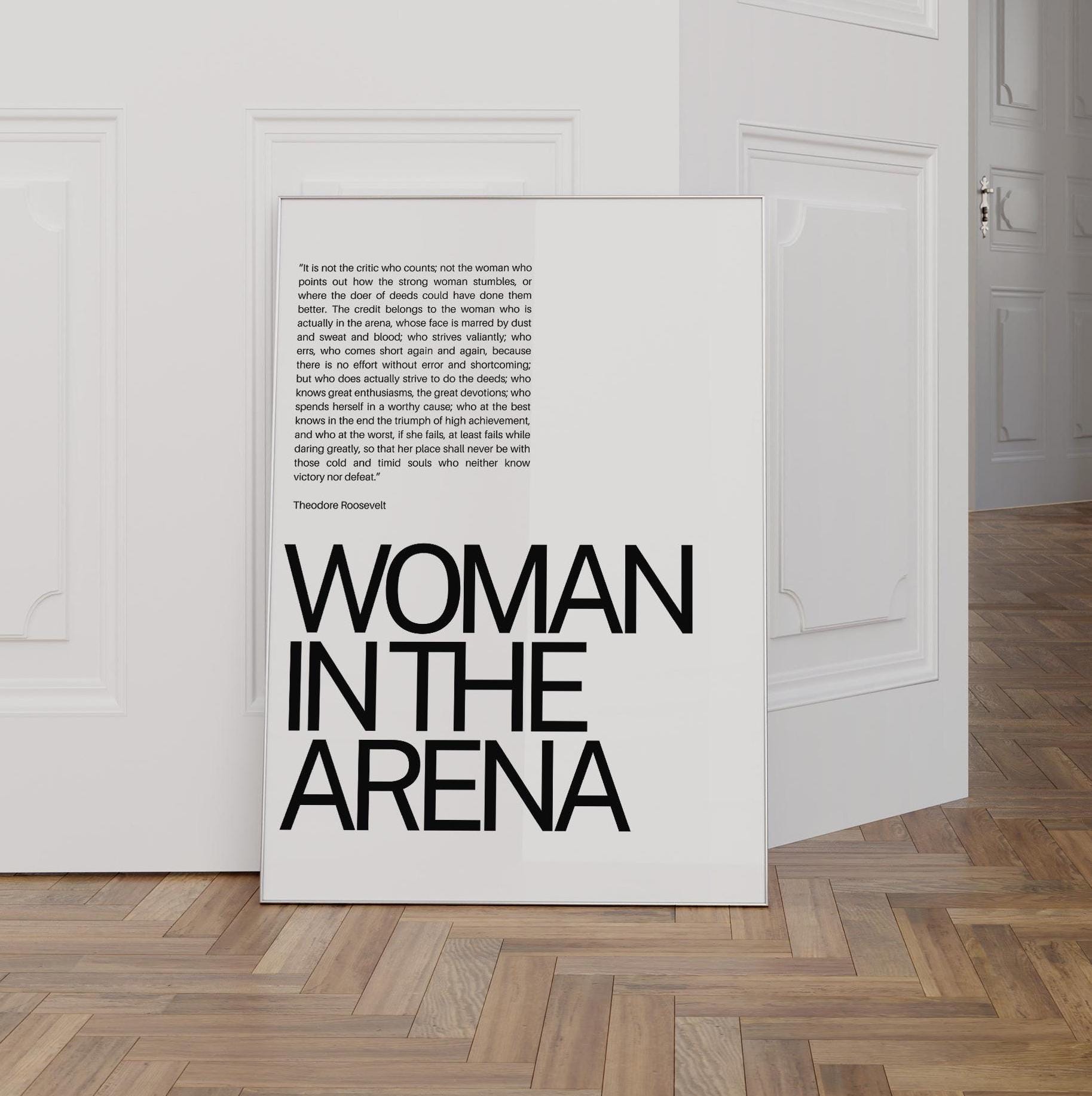 Woman in the Arena Printable, Feminist Print, Female Empowerment ...