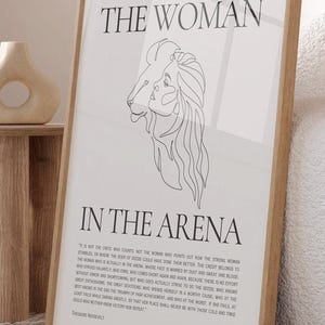 Woman in the Arena, Feminist Print, Female Empowerment, Feminine Decor ...