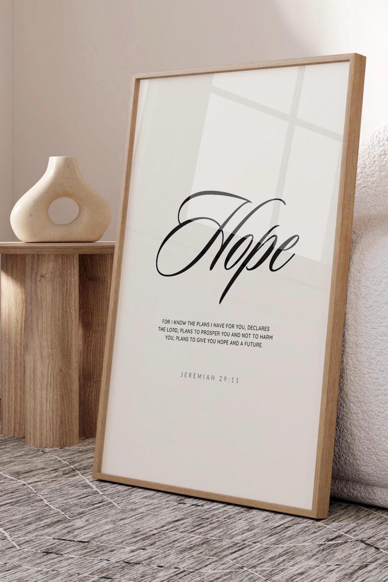Faith Hope Love Scripture Prints: Modern Christian Wall Art (digital ...