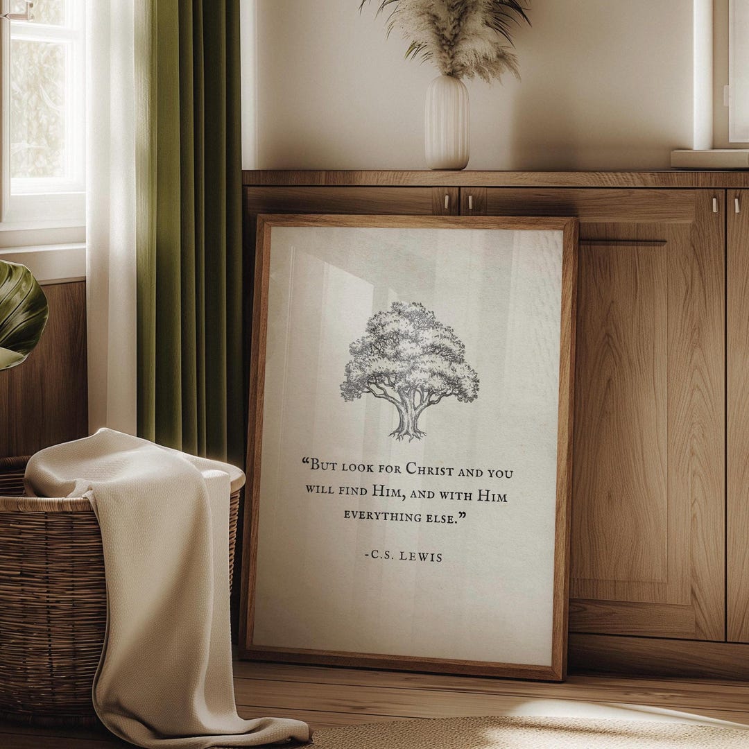 Look for Christ C.S. Lewis, Book Page Wall Art, Literary Art, CS Lewis ...