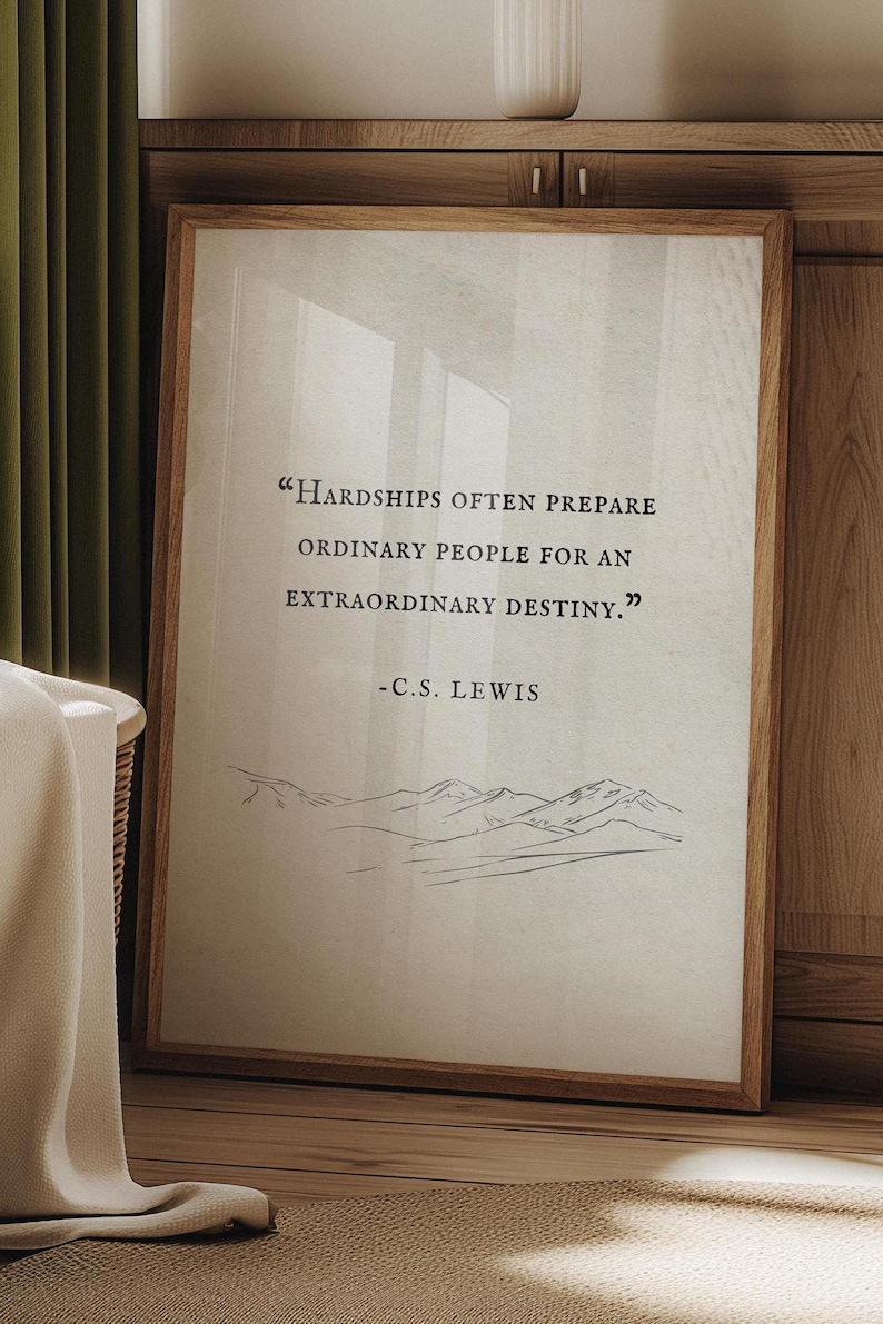 C.S. Lewis Quote Print: Extraordinary Destiny, Literary Wall Art ...