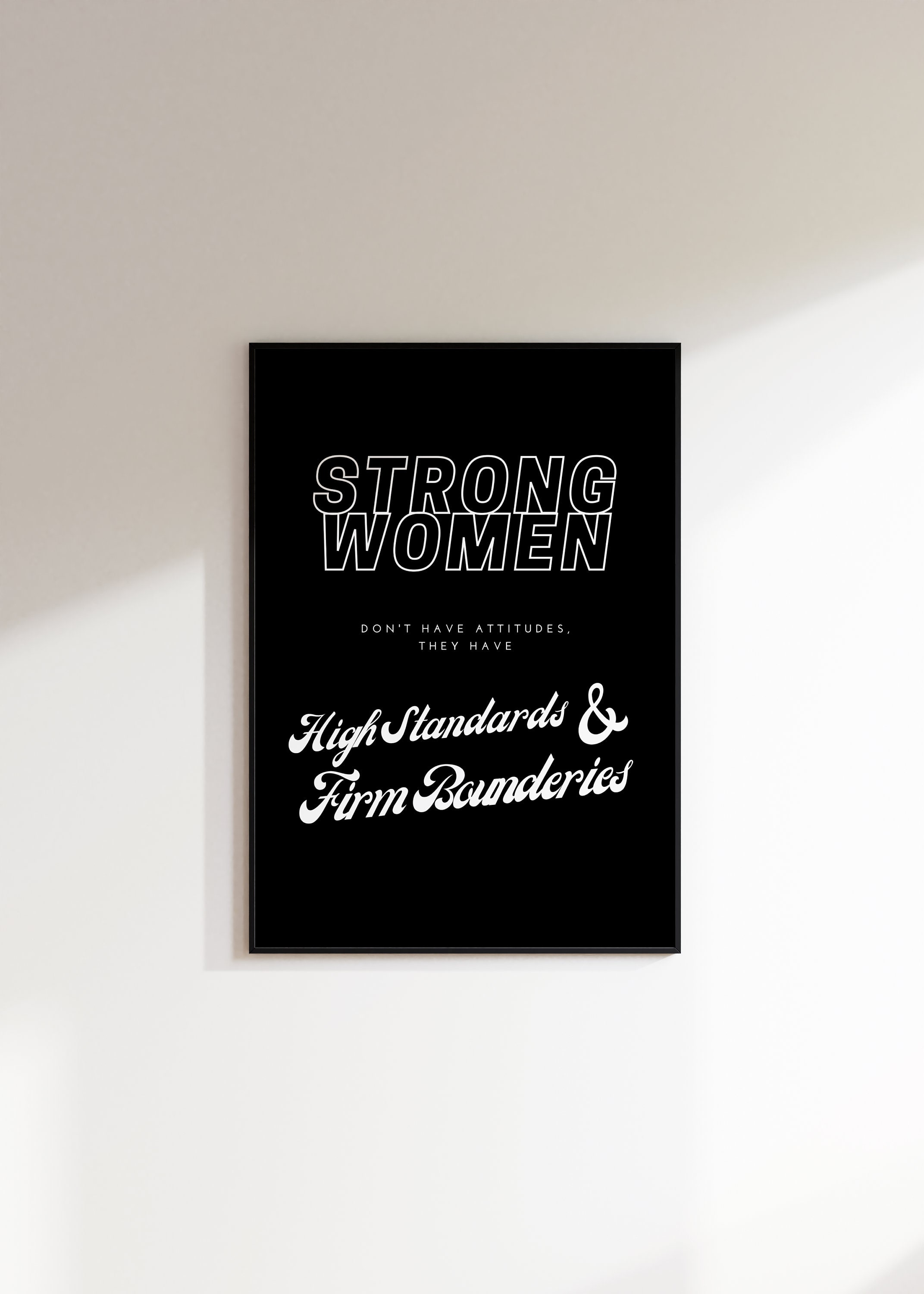 Strong Women Quote Printable Poster, Female Empowerment Print, Feminist ...