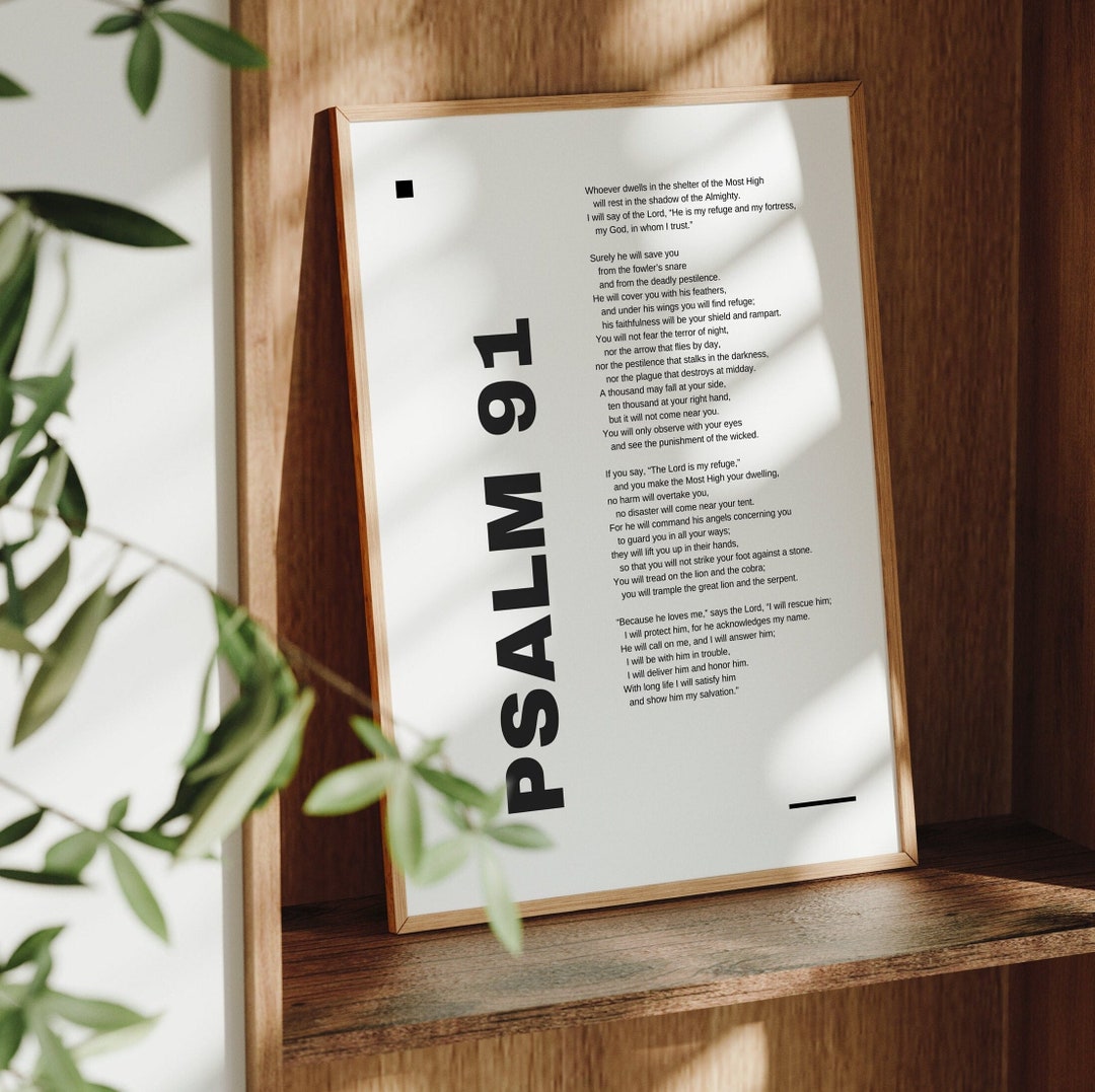 Psalm 91 Digital Download, Bible Wall Art,christian Faith,christian ...
