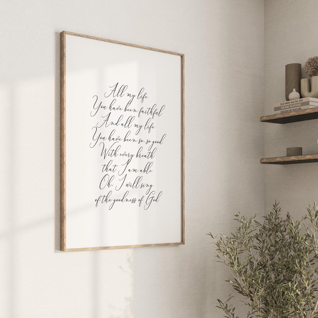 Goodness of God, Digital Download, Bible Wall Art, Christian Faith ...