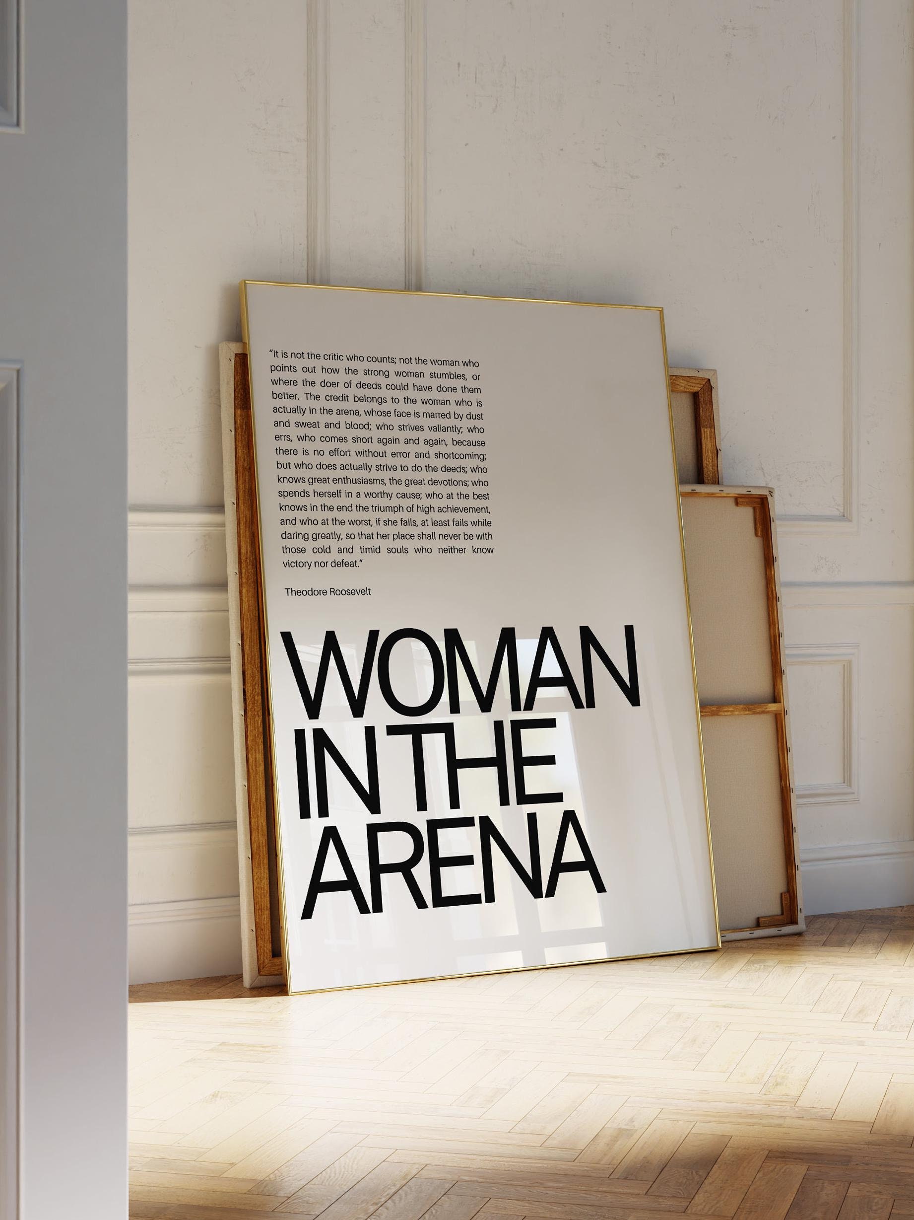 Woman in the Arena Printable, Feminist Print, Female Empowerment ...