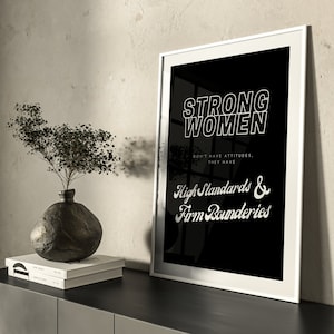 Strong Women Quote Printable Poster, Female Empowerment Print, Feminist ...