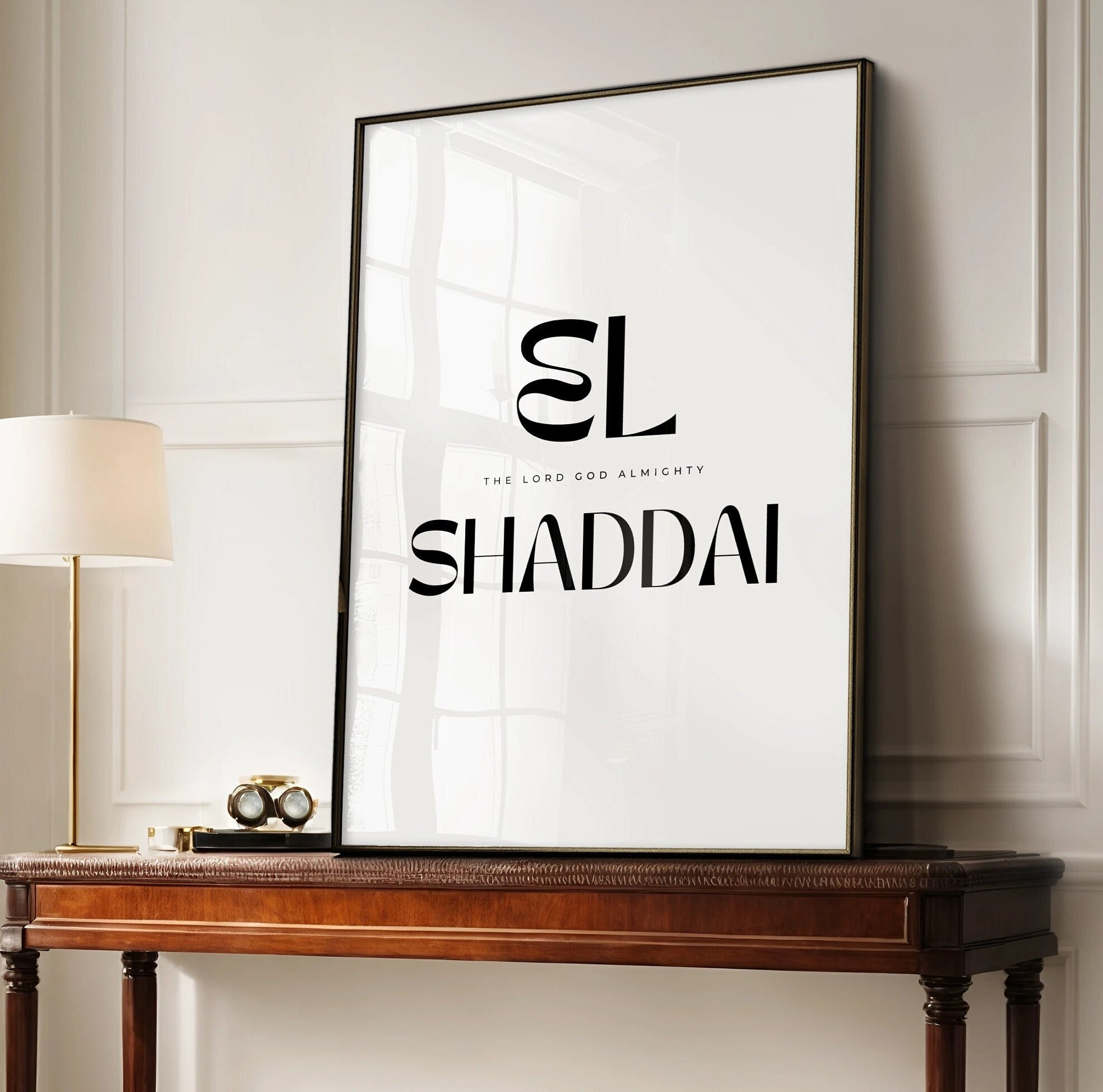 El Shaddai Printable, Jehovah Names of God, Bible Wall Art, Hebrew ...