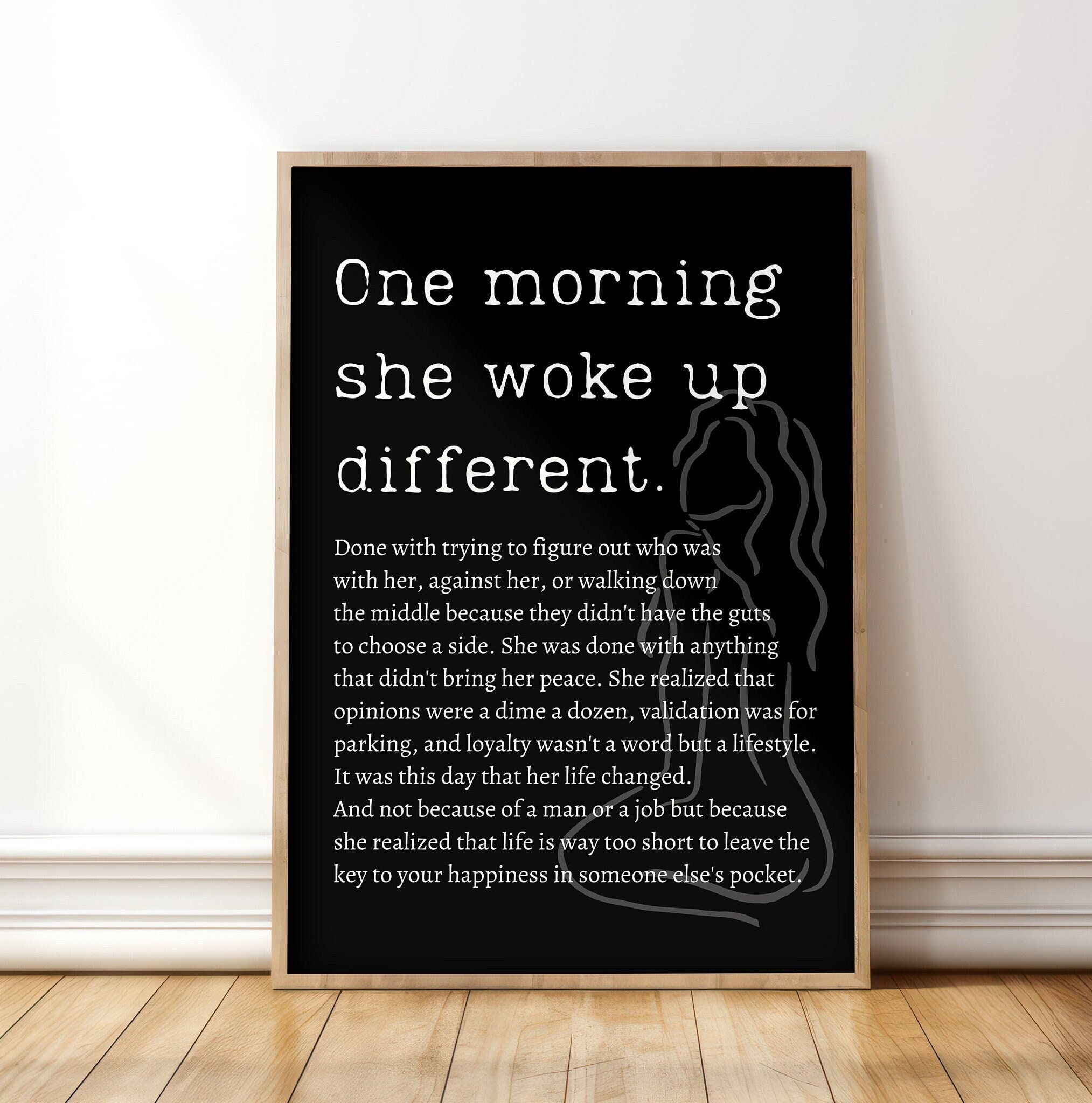 One Morning She Woke up Different, Feminist Prints, Female Empowerment ...