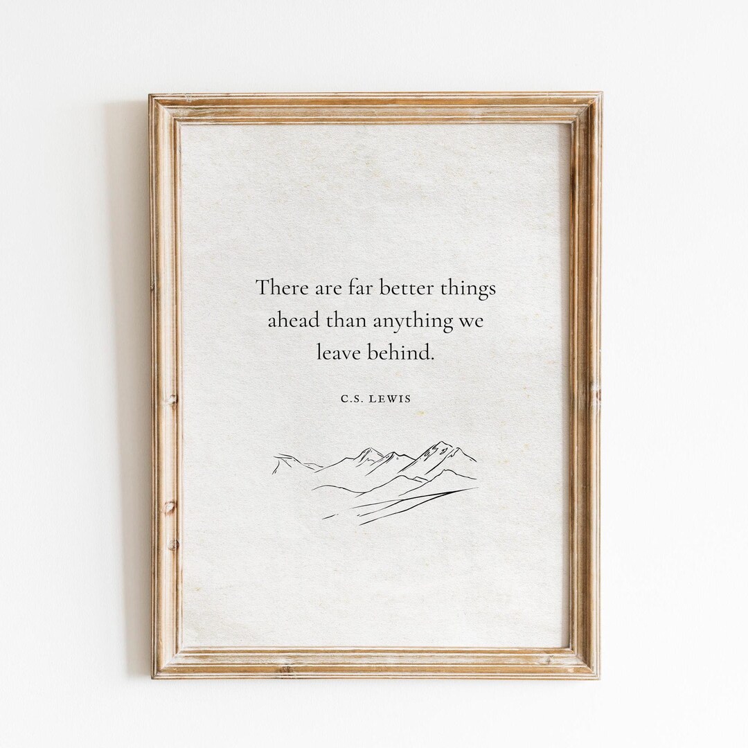 Better Things Ahead C.S. Lewis, Book Page Wall Art, Literary Art, CS ...