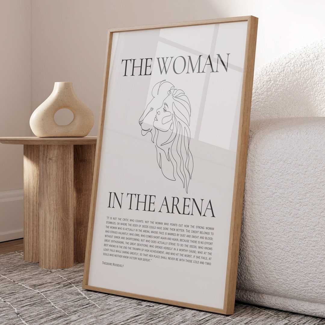 Woman in the Arena, Feminist Print, Female Empowerment, Feminine Decor ...