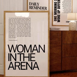 Woman in the Arena Printable, Feminist Print, Female Empowerment ...