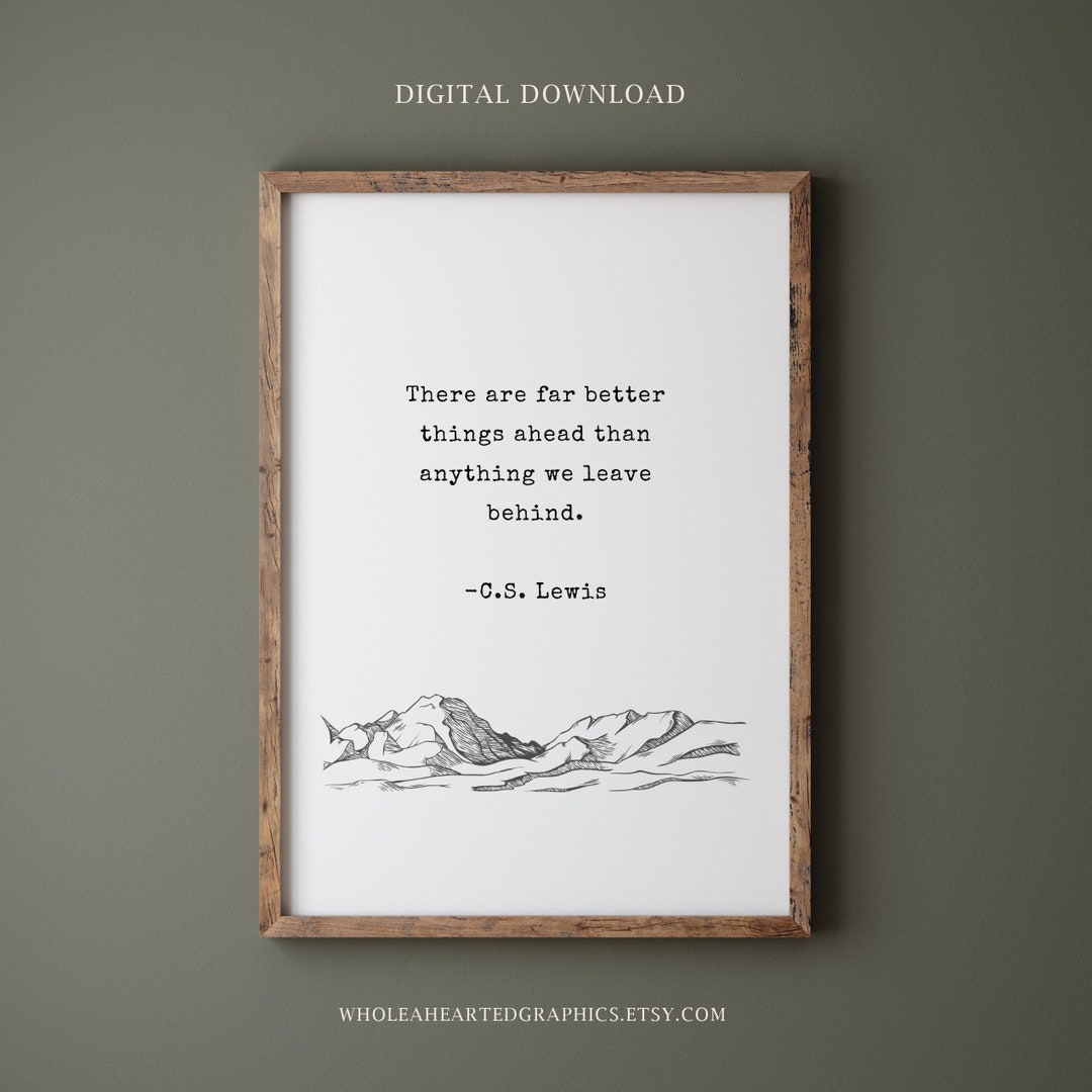 Better Things Ahead C.S. Lewis, Book Page Wall Art, Literary Art, CS ...