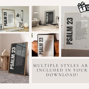 Psalm 23 Scripture Wall Art the Lord is My Shepherd | Bible Poster ...