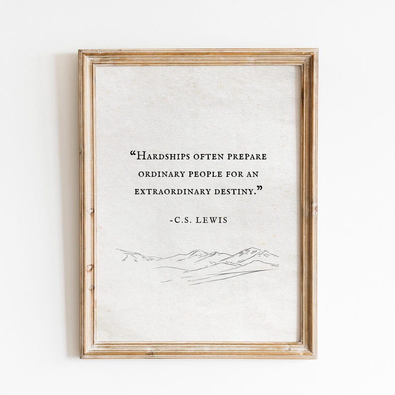 C.S. Lewis Quote Print: Extraordinary Destiny, Literary Wall Art ...