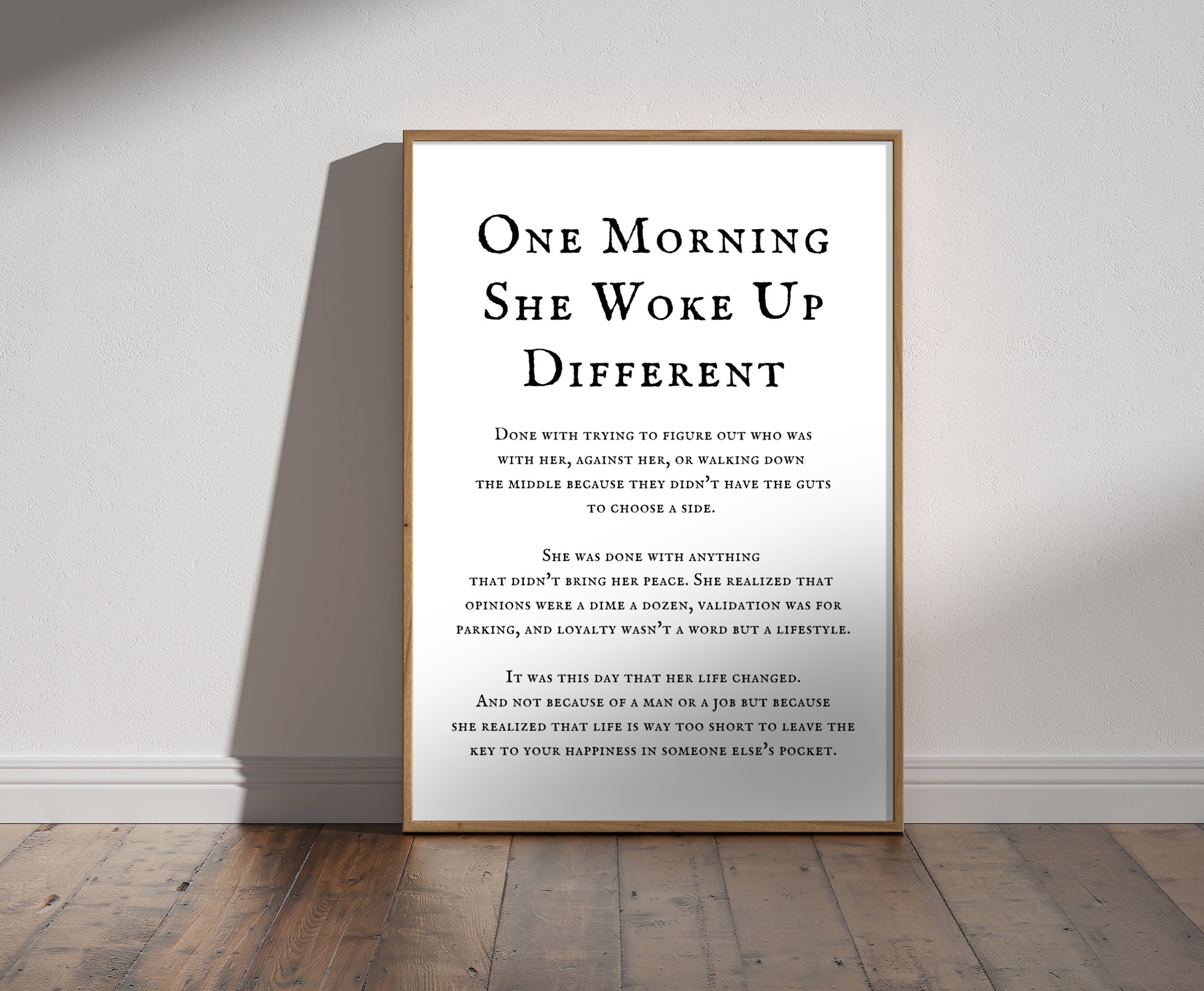 One Morning She Woke up Different Feminist Print Female - Etsy