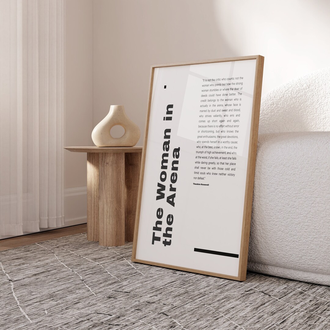 Woman in the Arena, Feminist Print, Female Empowerment, Feminine Decor ...