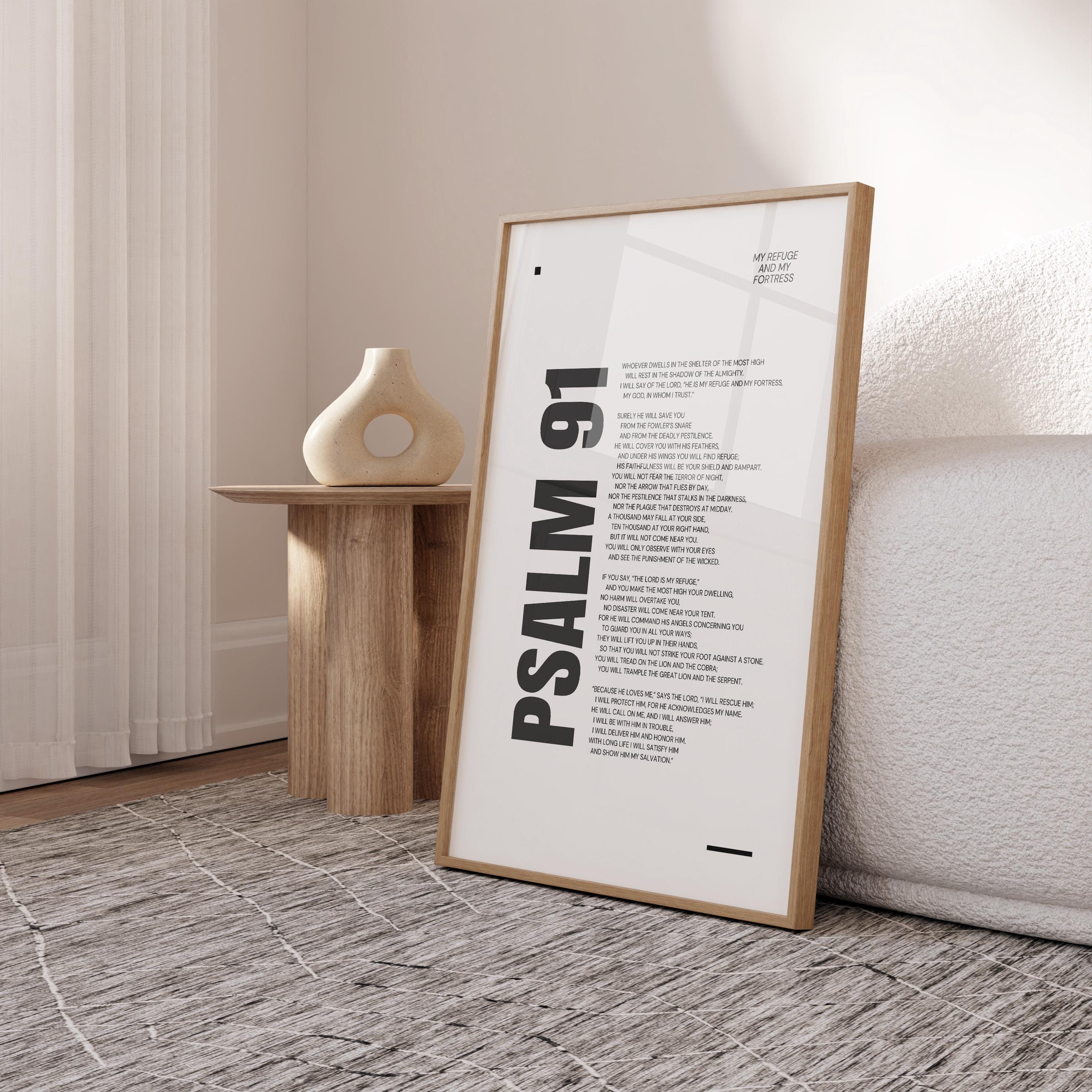 Psalm 91 Bible Verse Art: Christian Scripture Print (digital Download ...
