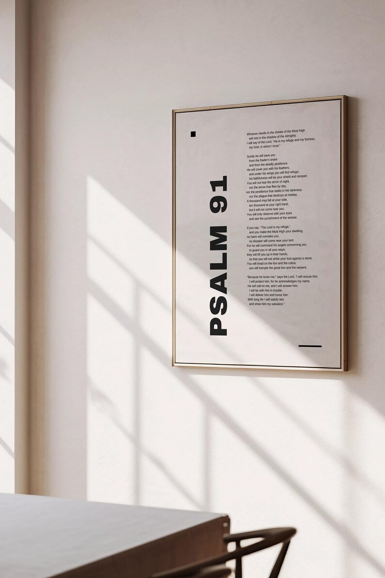 Psalm 91 Digital Download, Bible Wall Art,christian Faith,christian ...