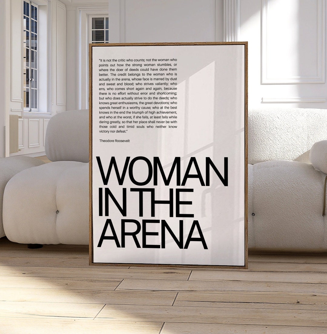 Woman in the Arena Printable, Feminist Print, Female Empowerment ...