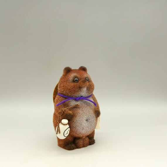 Tanuki Raccoon Dog Figurine Fluffy Cute - Etsy