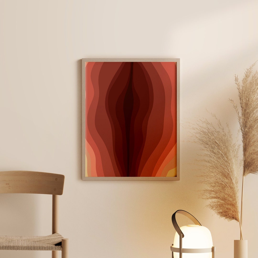 Feminine Abstract Art Digital Download Modern, Contemporary, Vagina ...