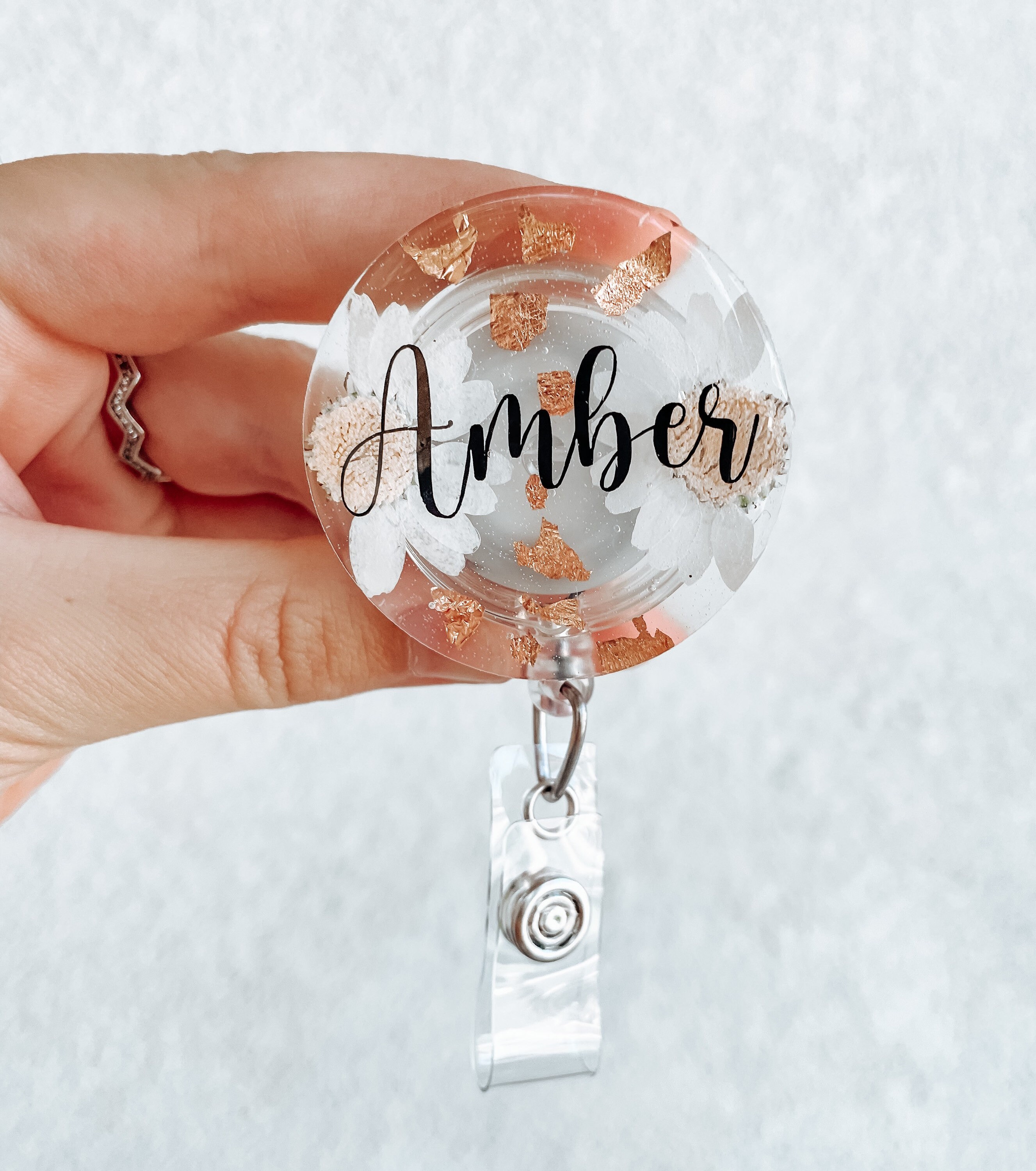 Daisy ID Badge Reel - Etsy