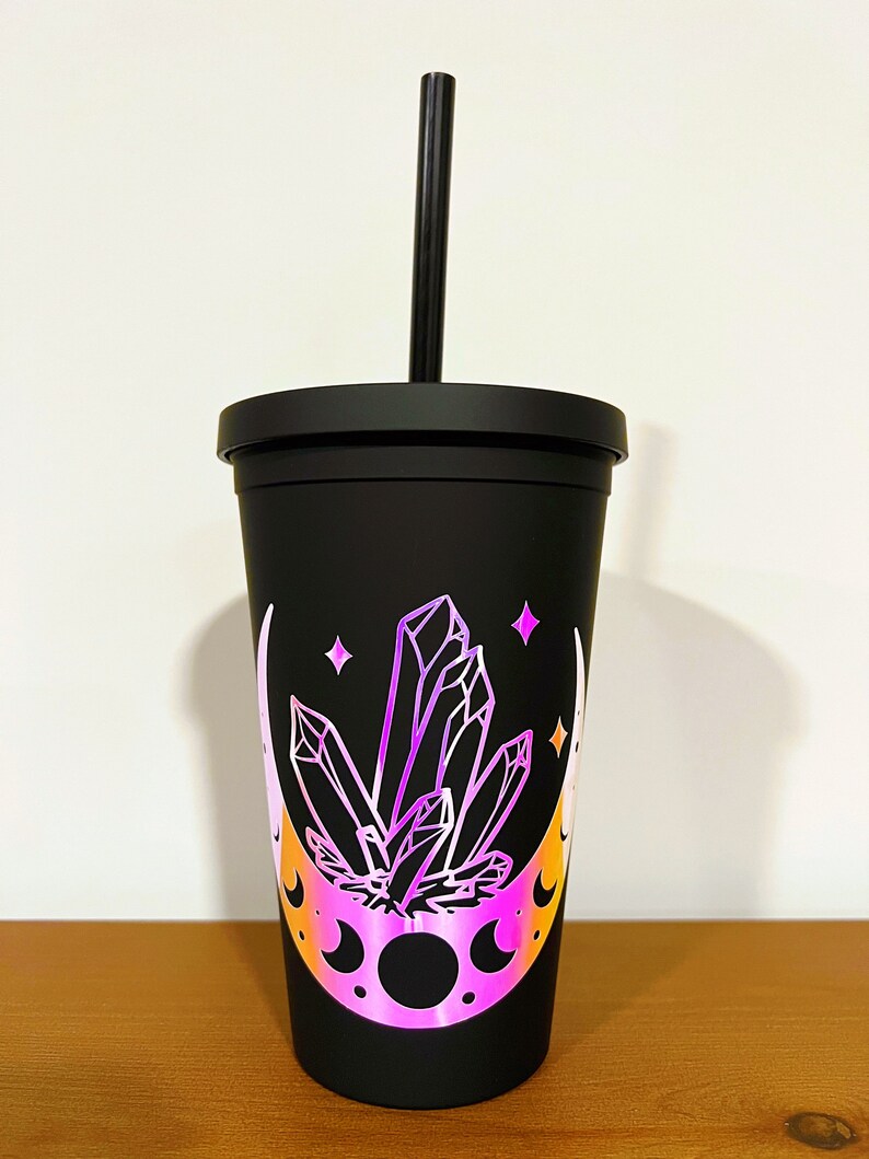 Celestial Cold Cup W/straw Reusable Cup Witchy Starbucks - Etsy